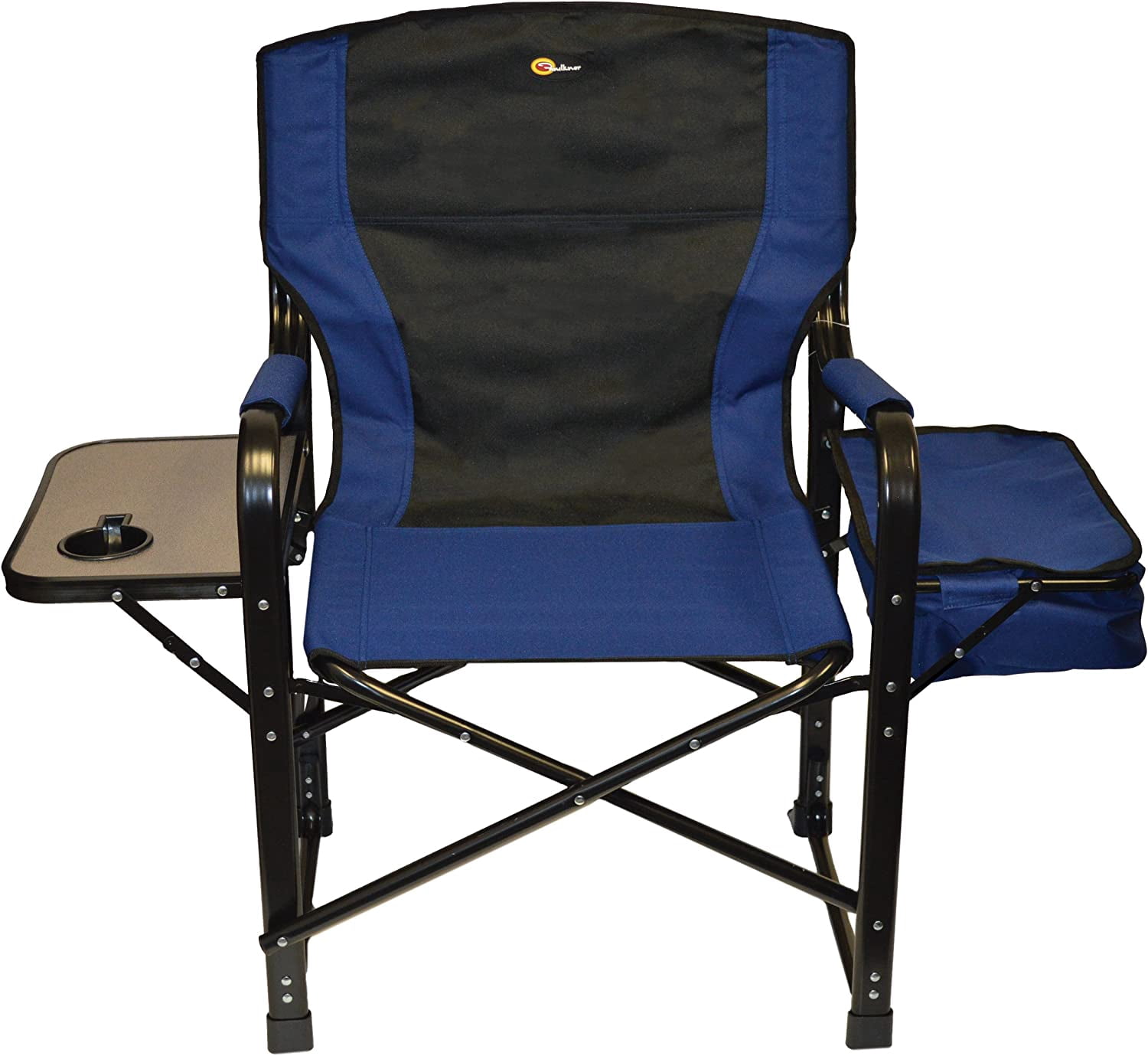 49581 Capitan Folding Director Chair with Tray and Cooler Bag, Blue ...