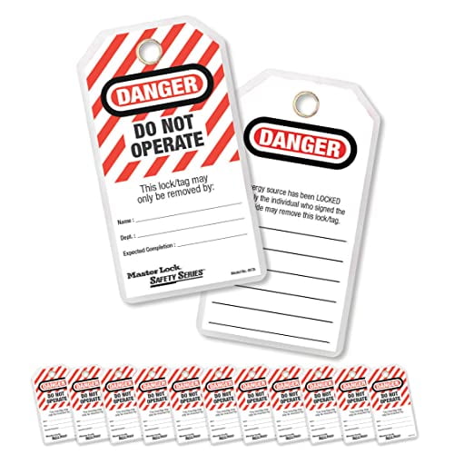 497A Lockout Tagout Tags, Laminated Do Not Operate, OSHA Compliant, 12 ...