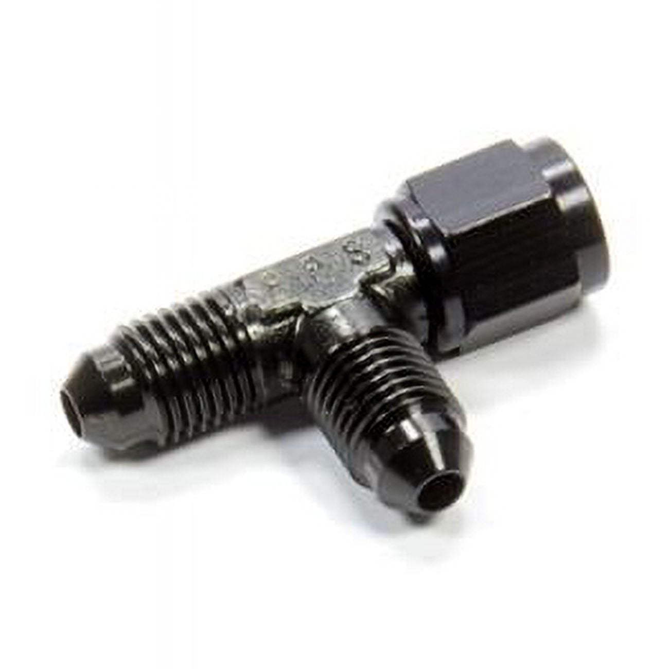 498302-BL Black -4 AN Male to Female T-Swivel on Run Fitting - Walmart.com