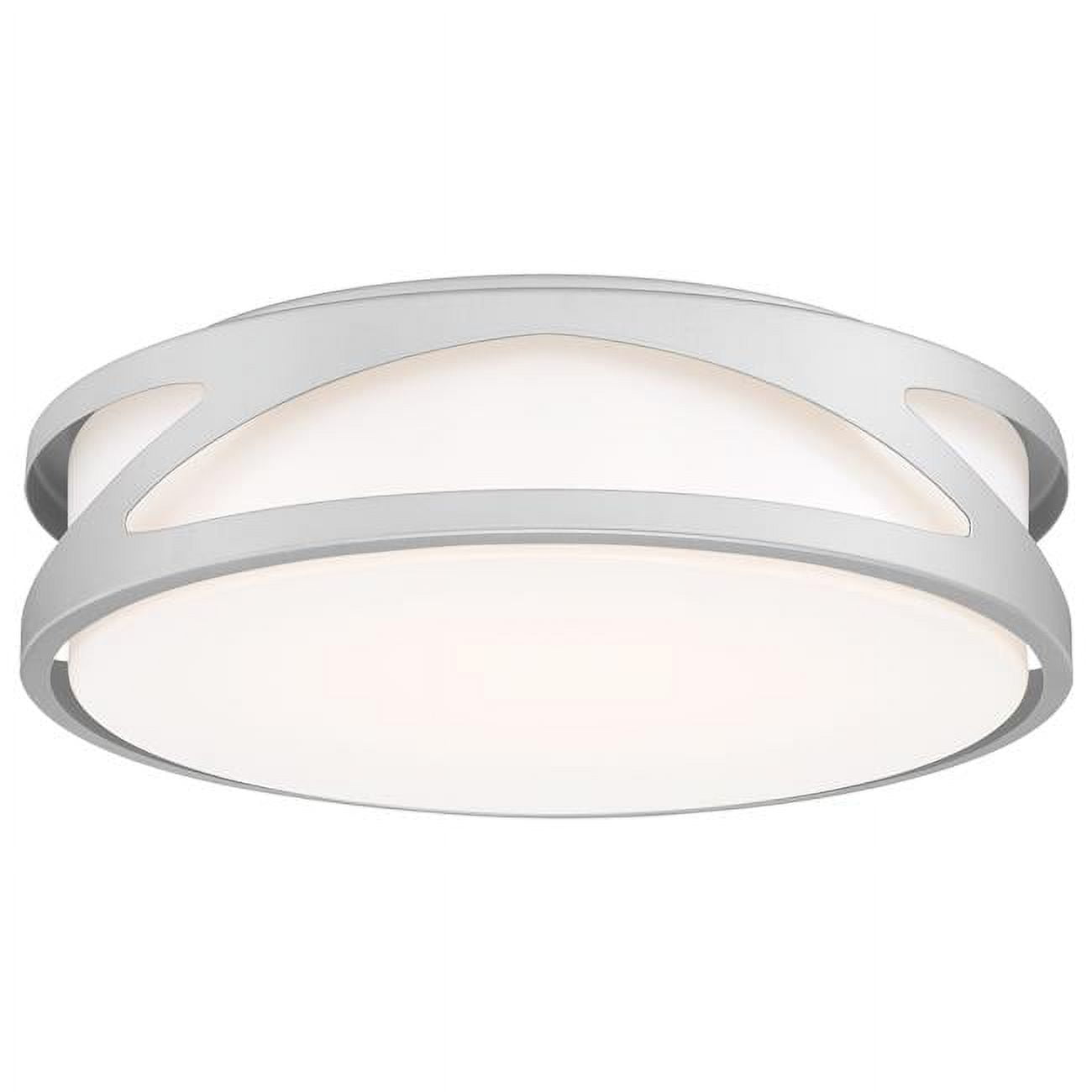49990LEDD-SAT-ACR Lucia 14 in. Satin LED Flush Mount Ceiling Light ...