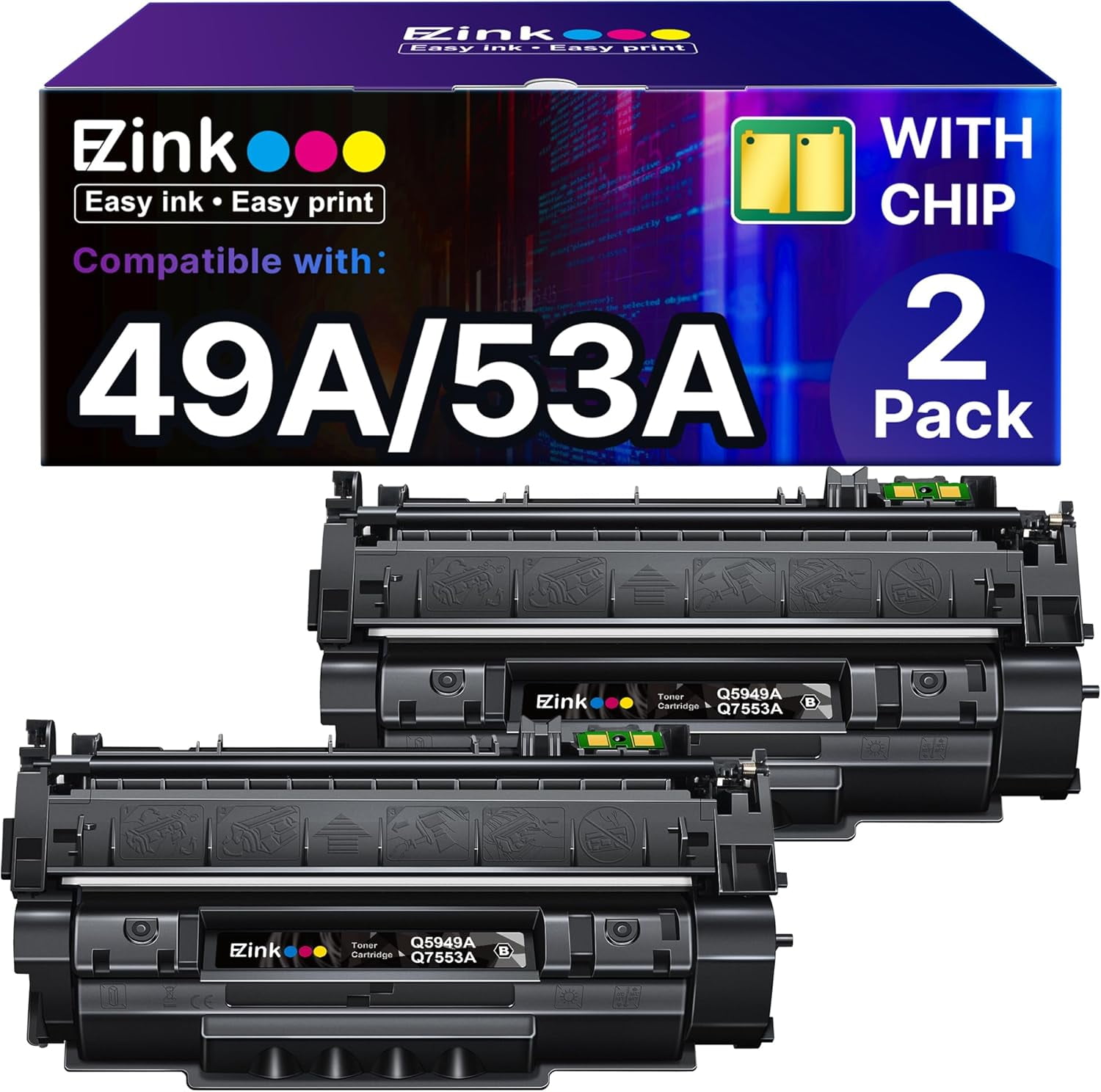 49A/53A Compatible Toner Cartridges Replacement for HP 49A 53A Q5949A ...