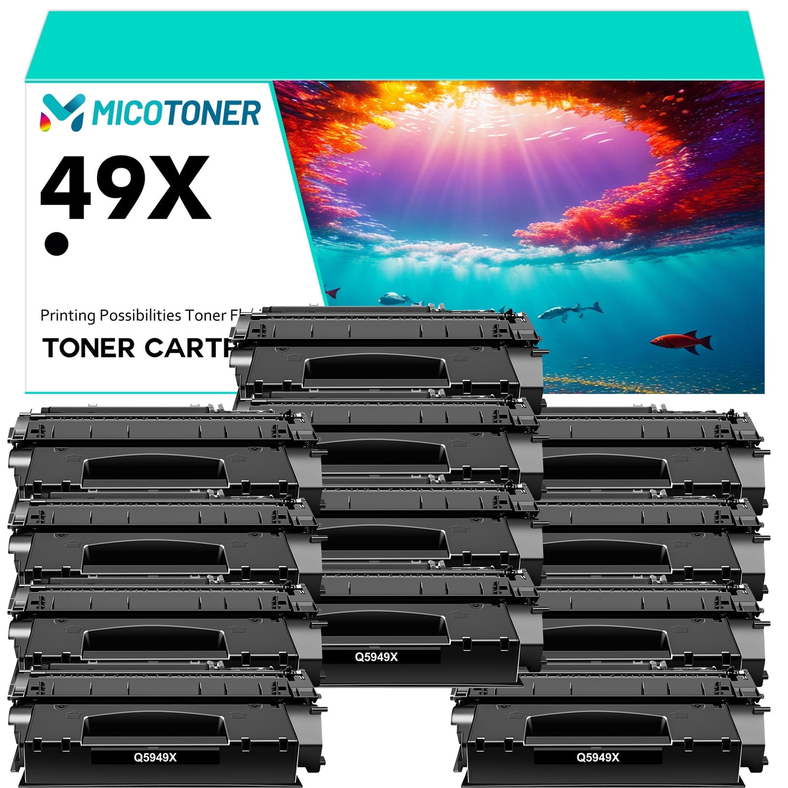 49A 53A Q5949X 49X Toner Cartridge Compatible for 49A Q5949A 53A Q7553A ...