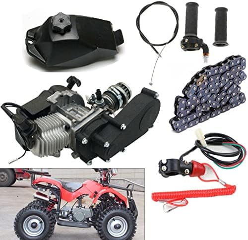 49CC 2-Stroke Engine Motor Kit L7T L7TC 14 Teeth T8F Chain Single cylinder Air-Cooled Engine ...