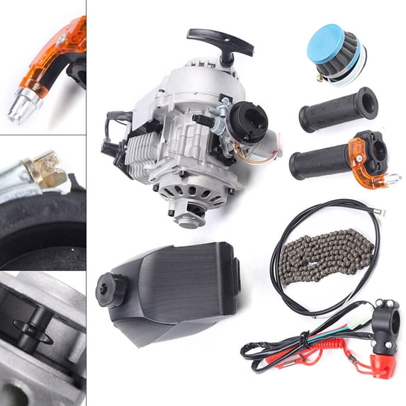 49CC 2-Stroke Engine Motor Kit, Single Cylinder Pull Start Mini Engine ...