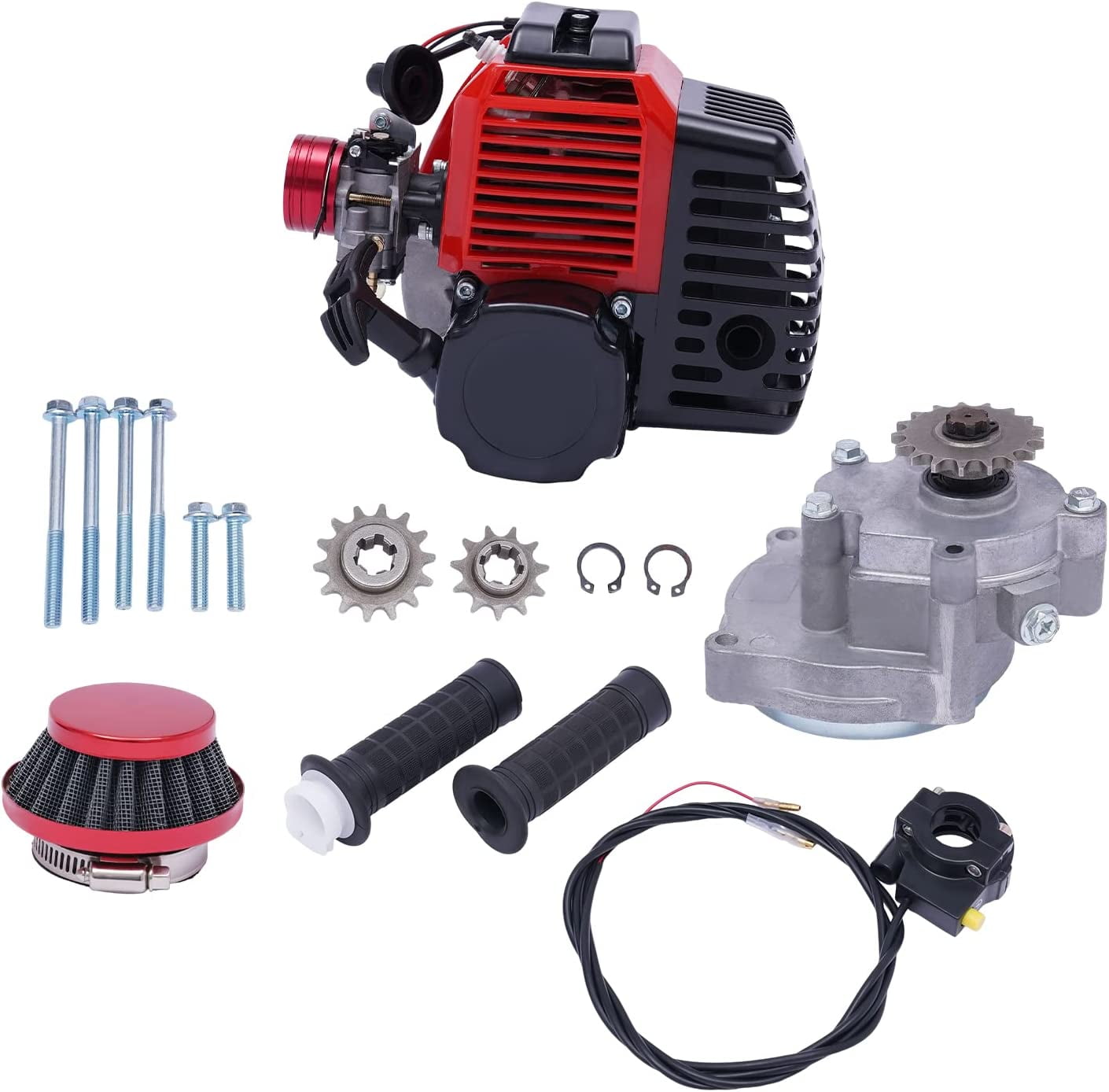 49CC 2 Stroke Gas Engine Motor Kit, 3HP Gasoline Engine Throttle Cable ...