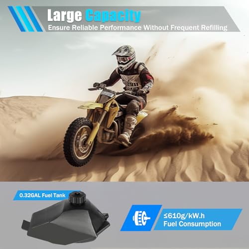 49CC 2 Stroke Gas Powered Engine Motor Kit, Single Cylinder Mini Motor ...