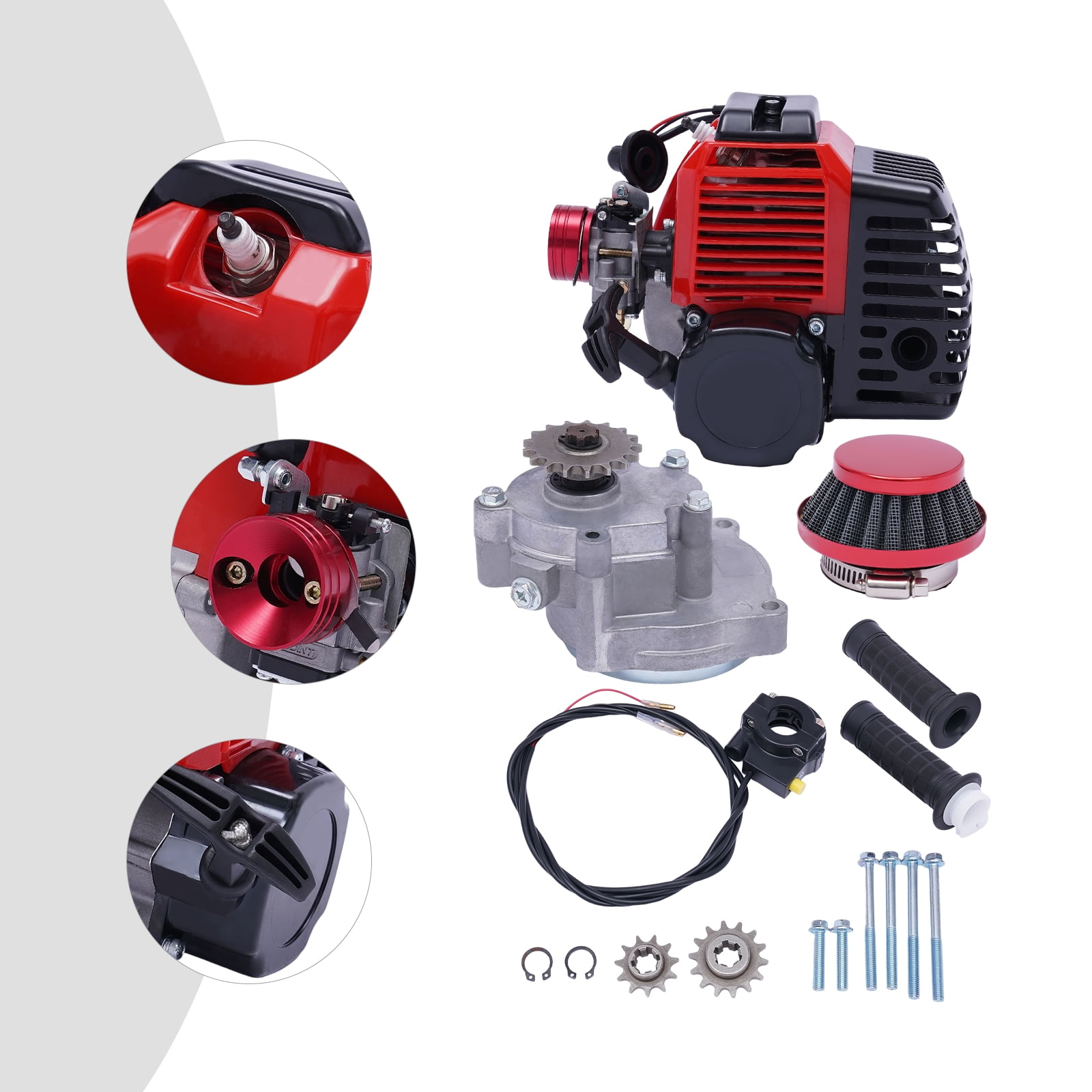 49CC 2-Stroke Gasoline Engine Kit for Motorized Bikes and Scooters ...