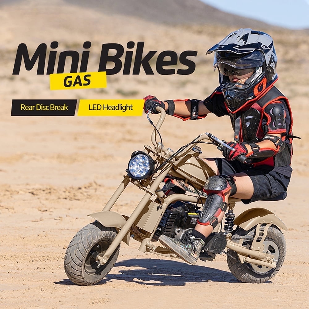QEASET 49CC 2-Stroke Mini Bike,Gas Powered Dirt Bike,Off-Road Trail ...