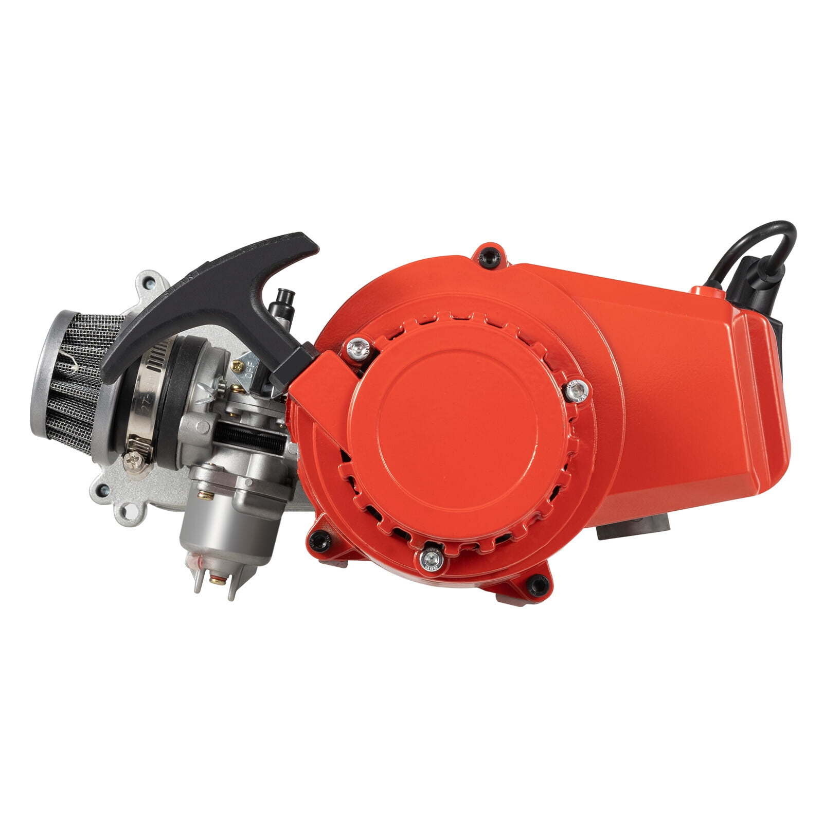 49CC 2-Stroke Motor with Carburetor, Pull Rope Start Engine for Pocket ...