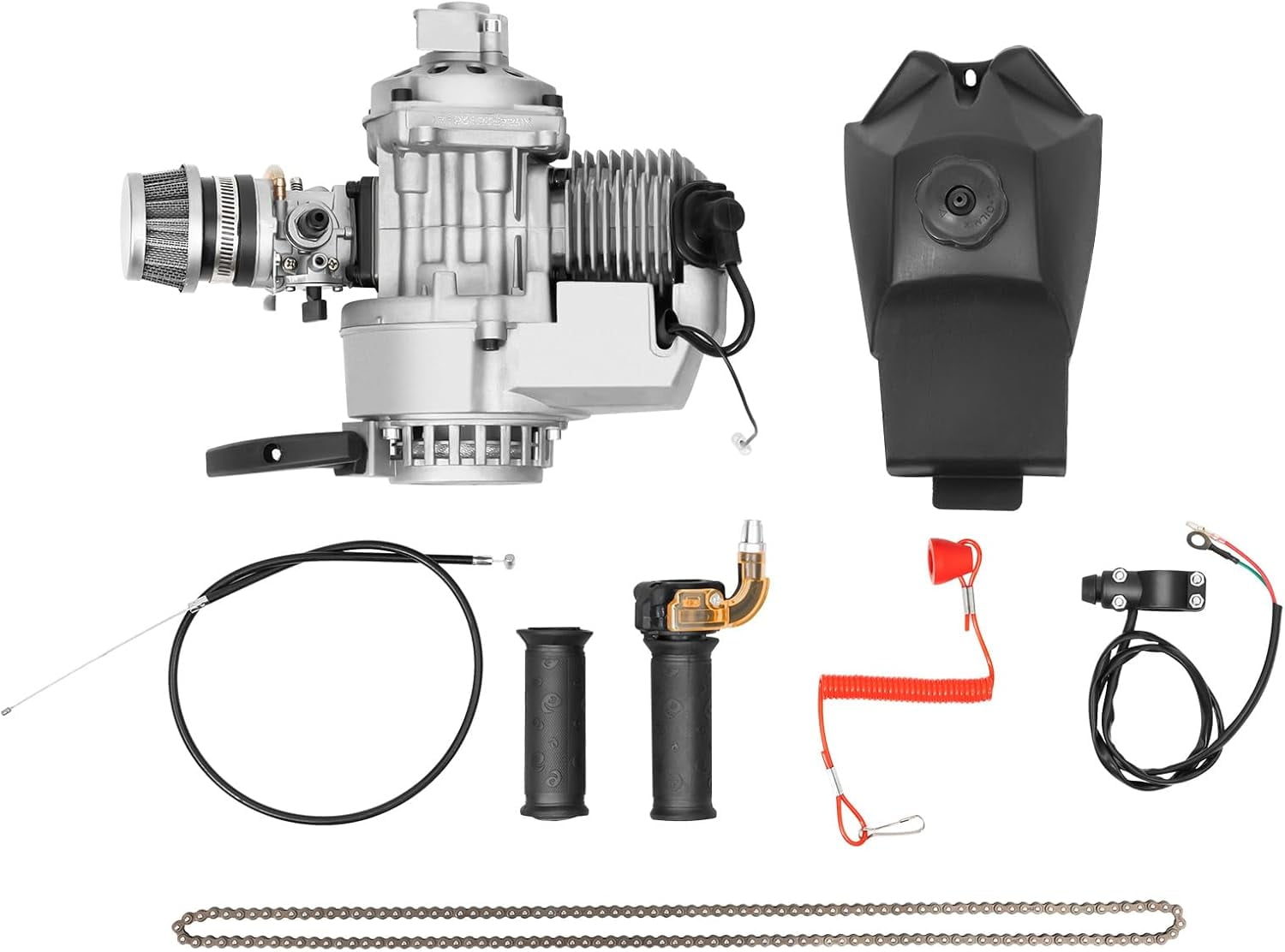 49CC Bicycle Engine Kit 2-Stroke Gasoline Motorized Bike Engine Motor Kit With Air Filter And ...