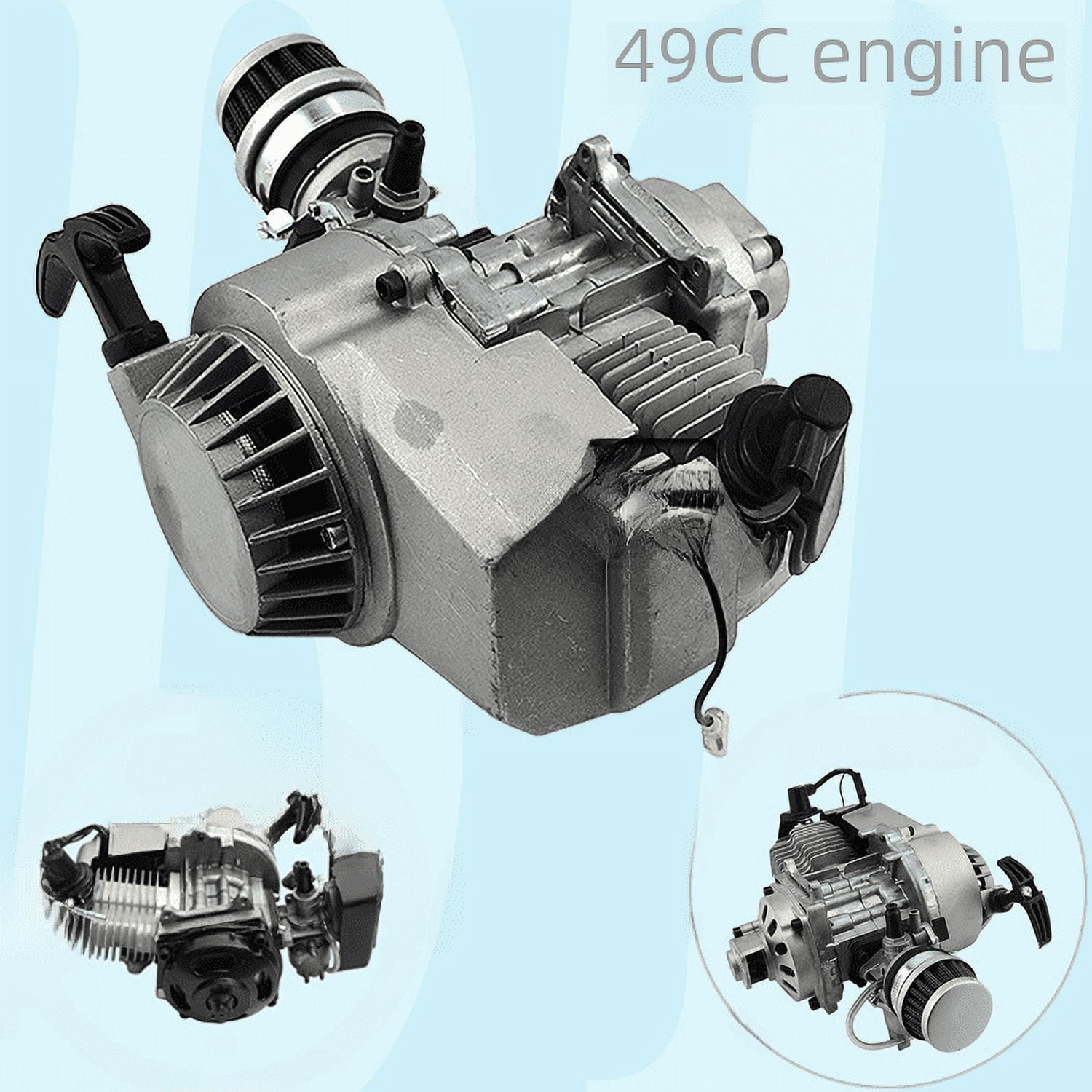 49CC Compact Two-Stroke Motorcycle Engine for Small Sports Vehicles ...