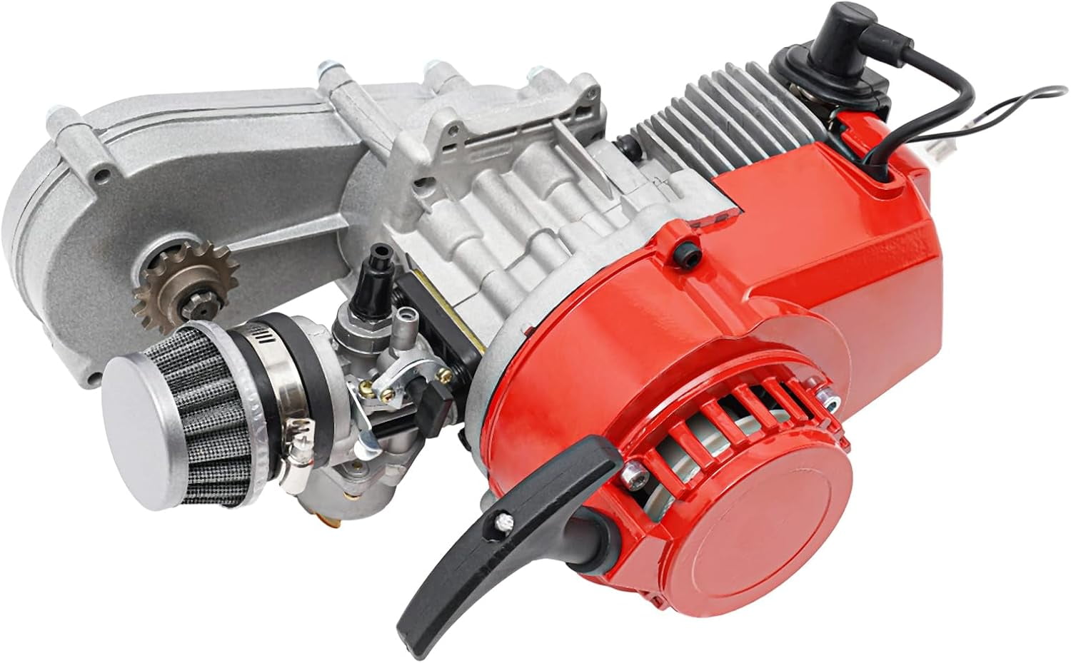 49CC Engine Motor, 2 Stroke Mini Gasoline Engine Motor Air Cooled ...