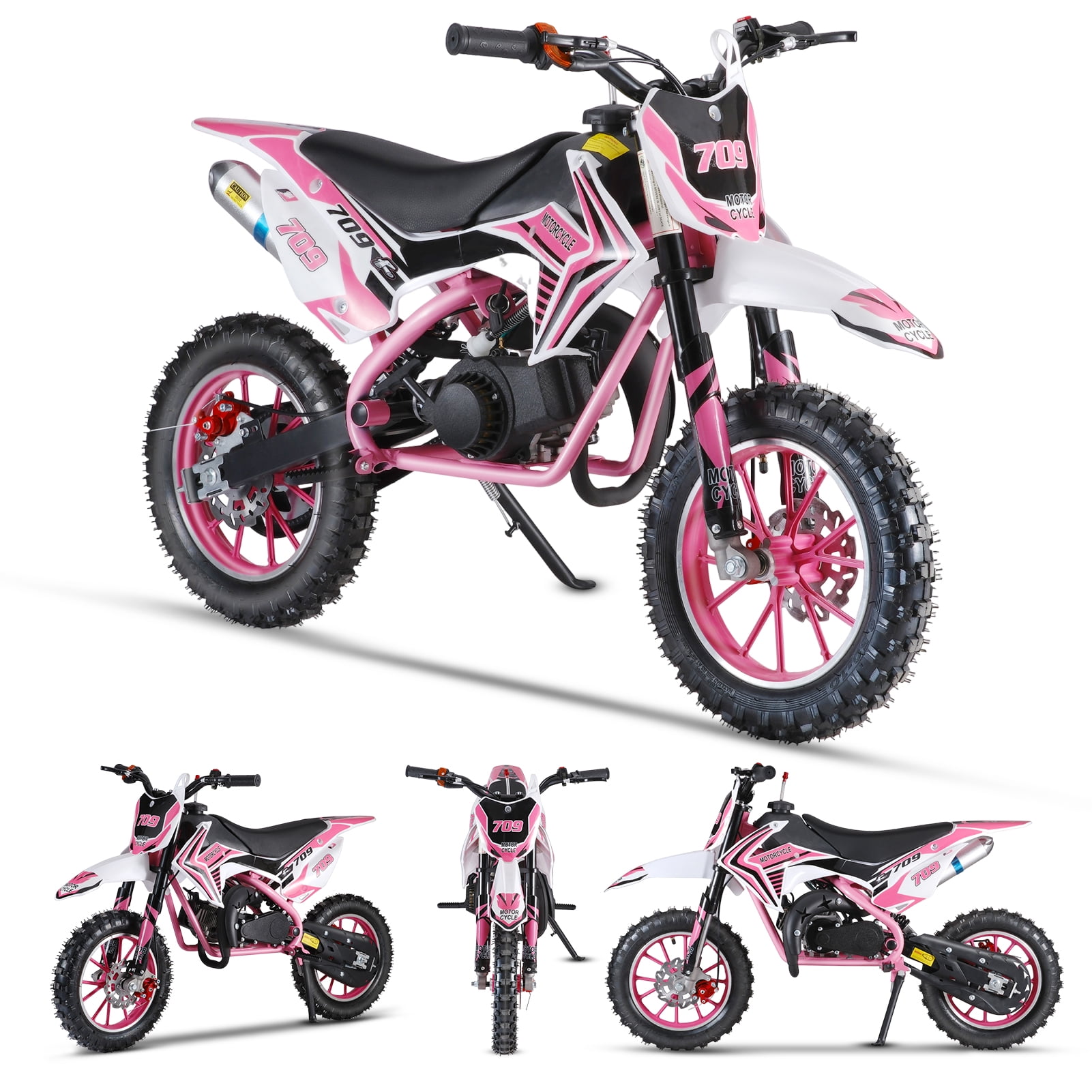 49CC Kids Dirt Bike - 30KM/H 2-Stroke Mini Motorcycle, 10" Off-Road Tires & Dual Disc Brakes ...