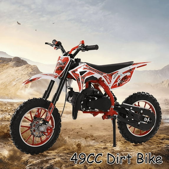 49CC Mini Dirt Bike for Adults and Children, 2-Stroke Gas Assisted ...