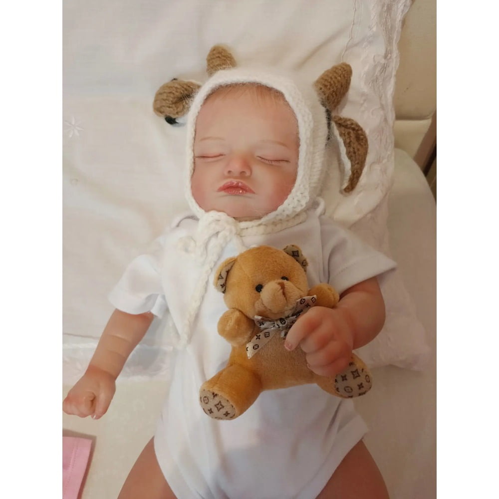 49CM Reborn Sleeping Polular Rosalie Soft Hand-Drawing Hair 3D Skin ...