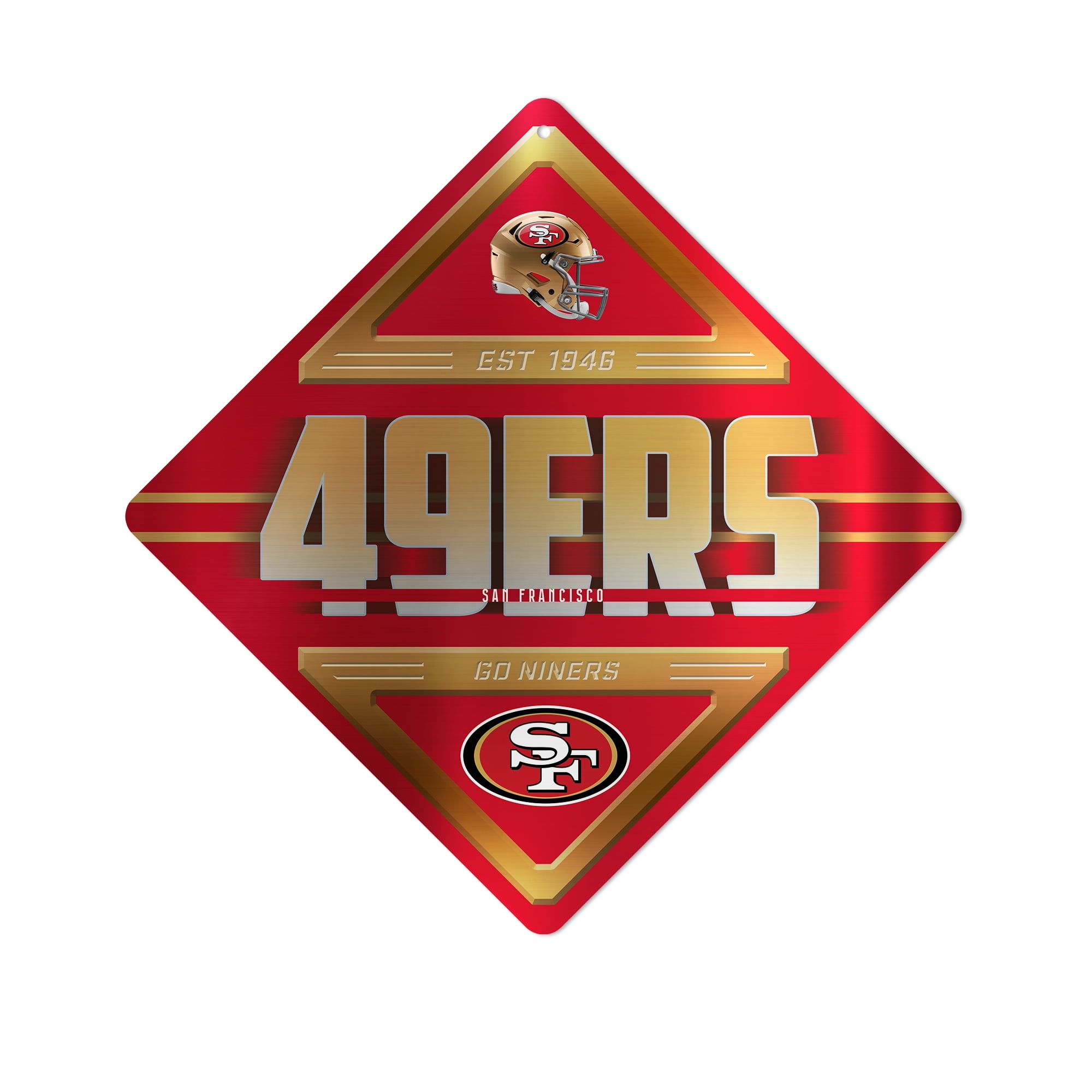 49ERS Metal Wall Sign 16.5” X 16.5” - Walmart.com