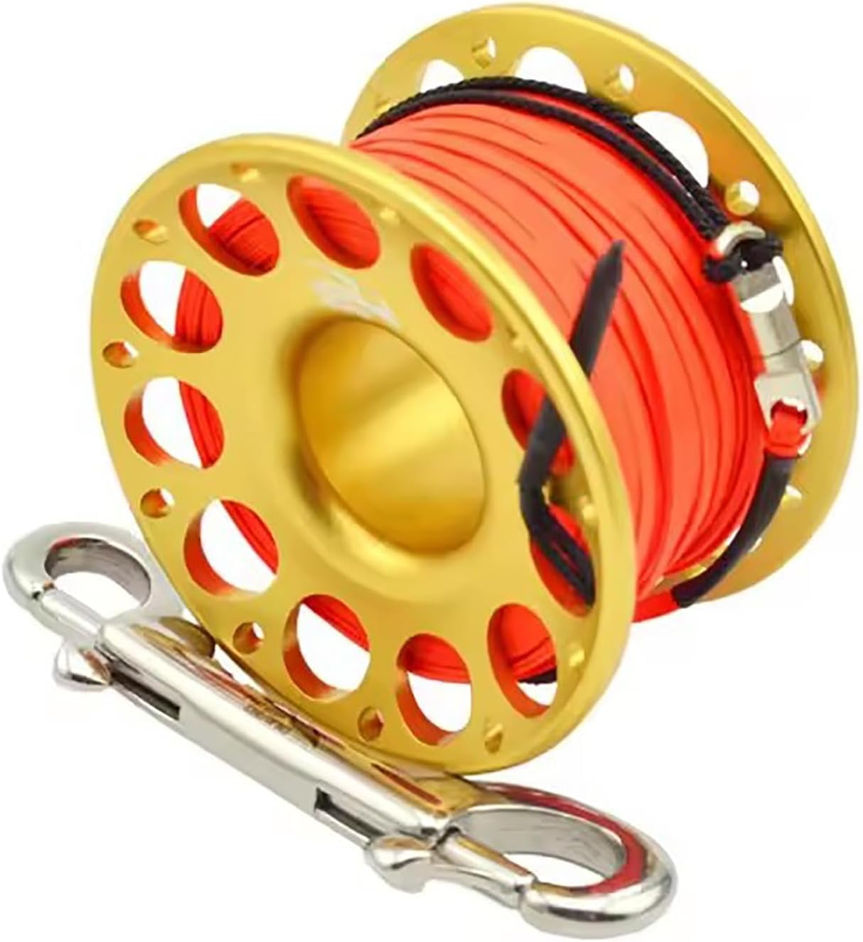 49FT Scuba Diving Reel, Aluminum Alloy Spool Finger Reel with Double ...