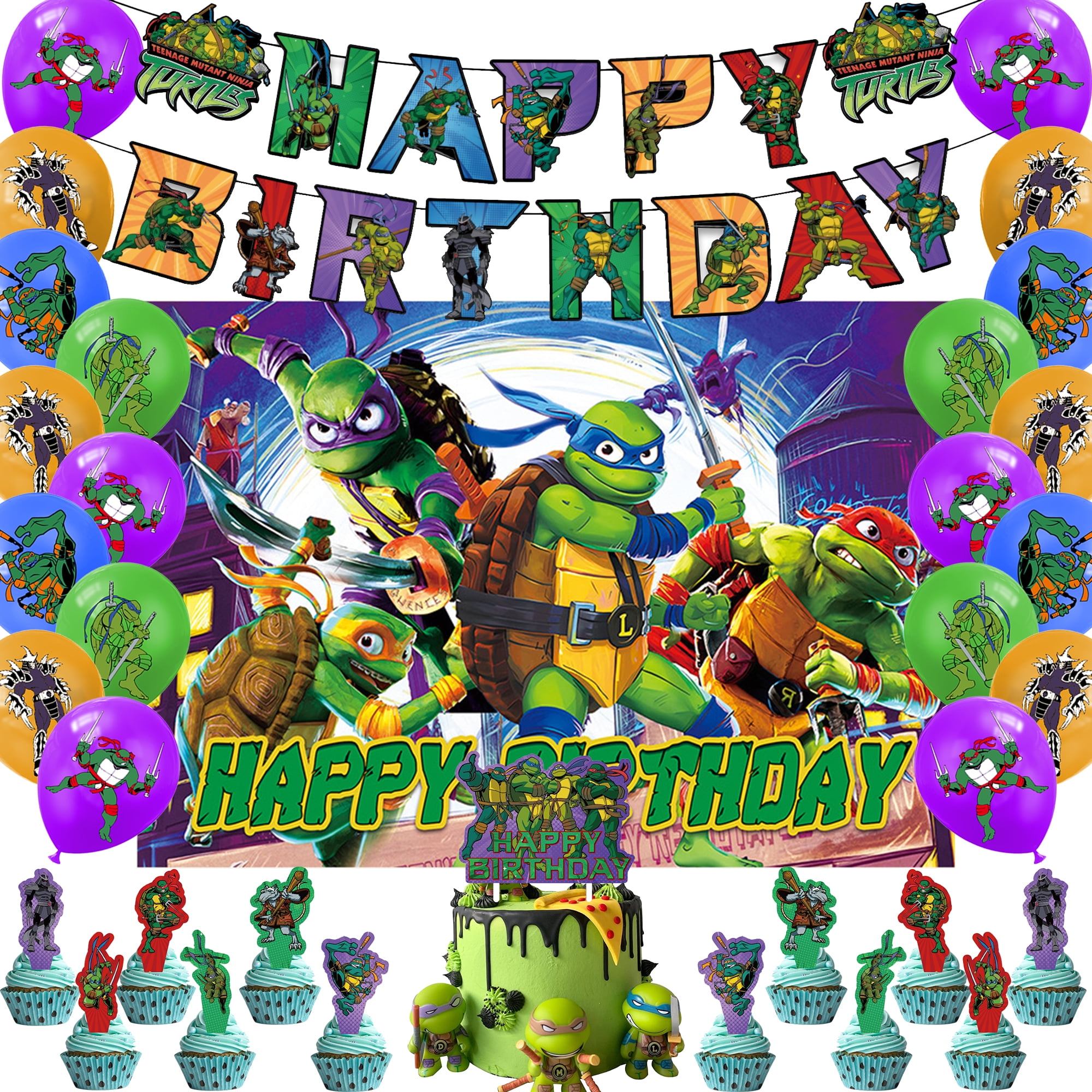 Customer reviews for 49PCS Ninja Turtle Birthday Party Decorations ...