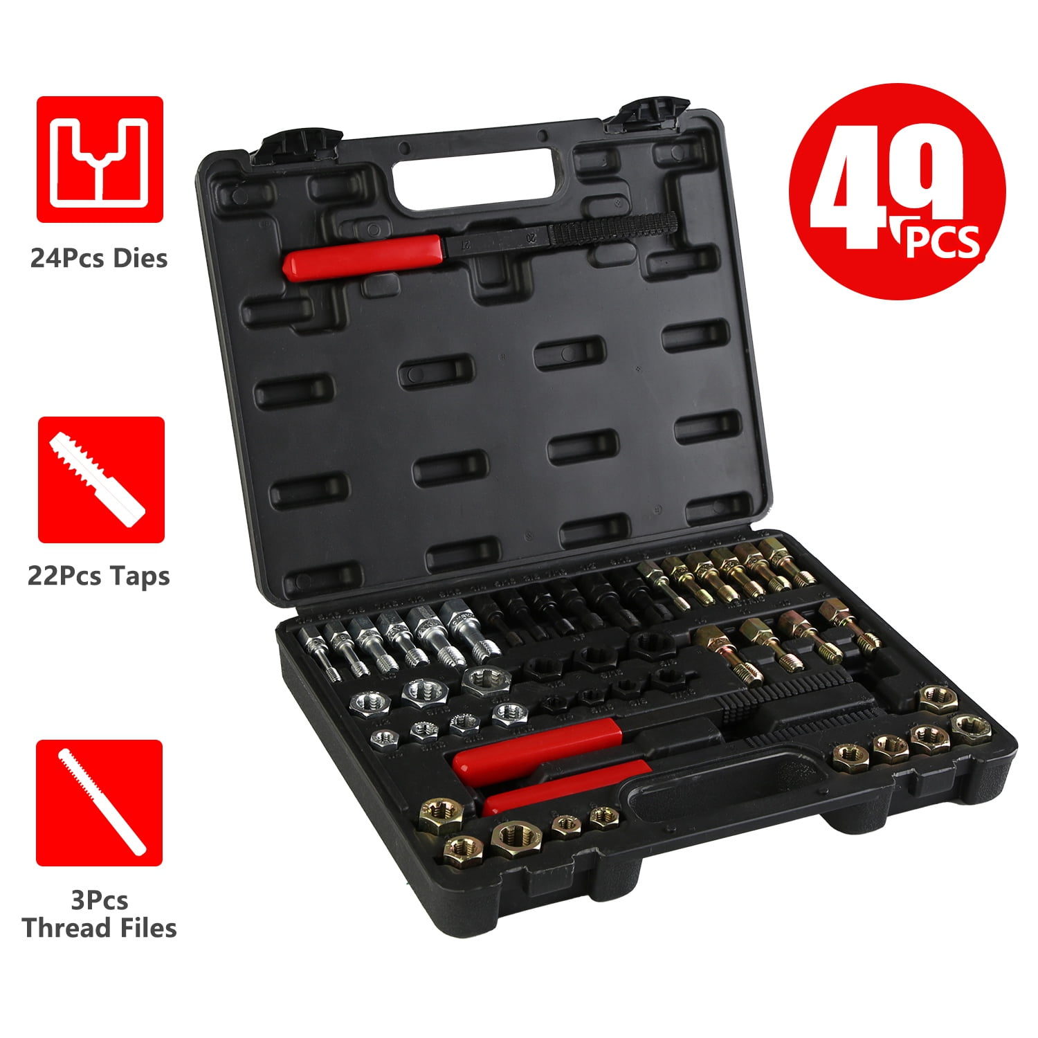 49Pcs Thread Chaser Set, Thread Restorer Kit, Thread Chaser Repair Tool ...