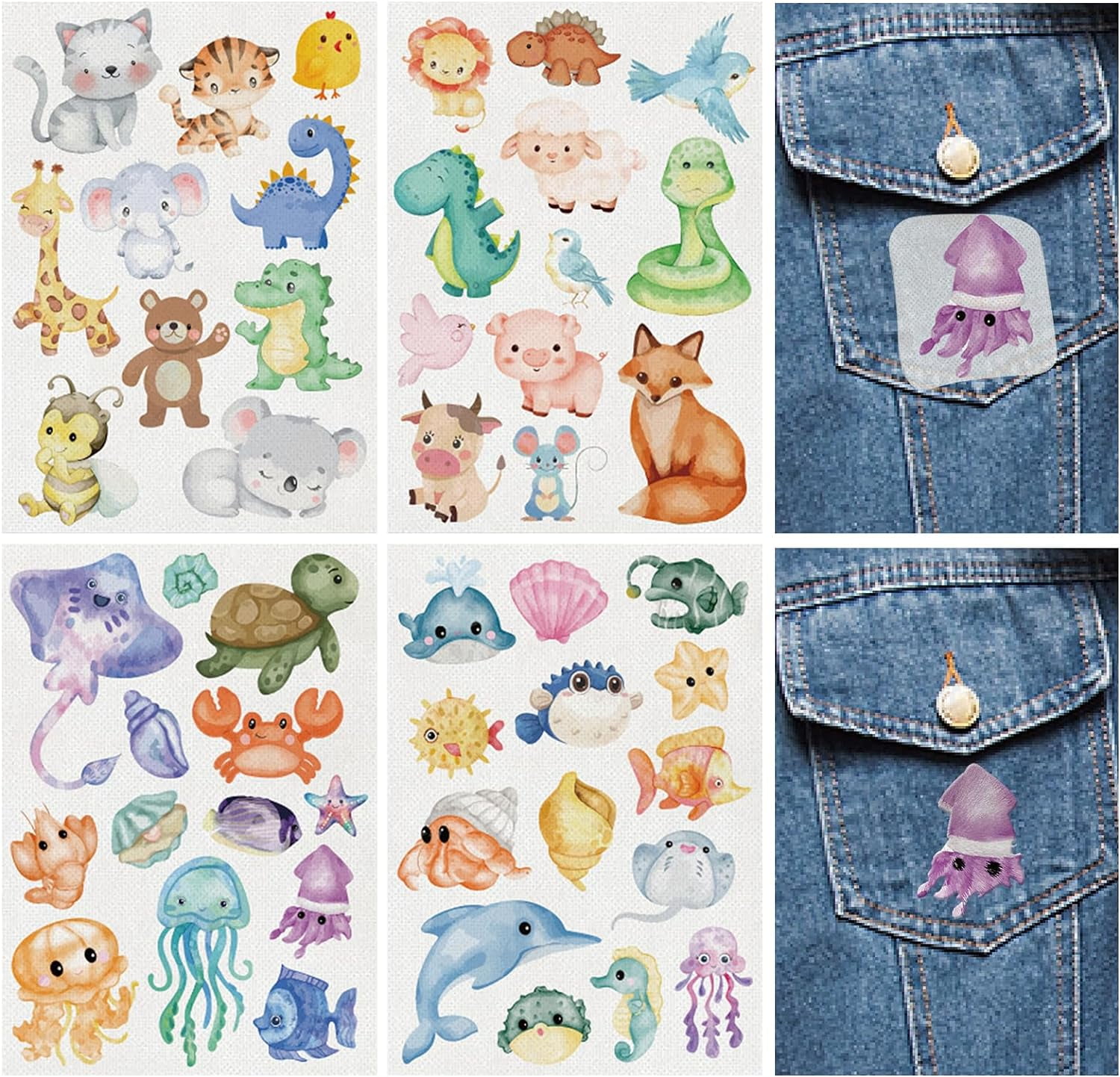 49Pcs Water Soluble Embroidery Patterns Hand Sewing Stabilizer Adhesive ...