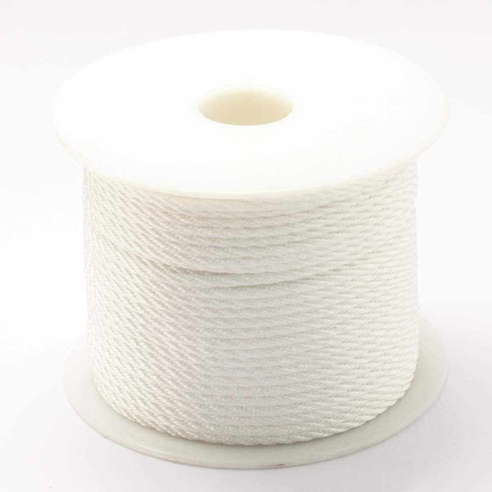 49Yard 1mm Braided Nylon Cord White Beading String Thread Roll Lift ...