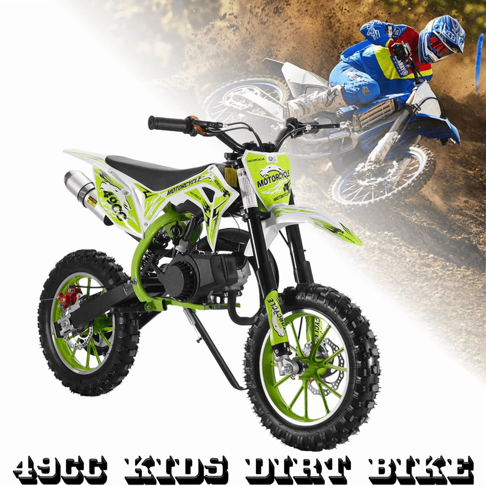 49cc 2-Stroke Dirt Bike for Adults & Kids, Mini Dirt Bike Gas Powered ...