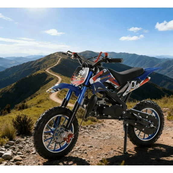49cc 2-Stroke Kids Dirt Bike - 40KM/H Gas Powered Off-Road Motorcycle ...