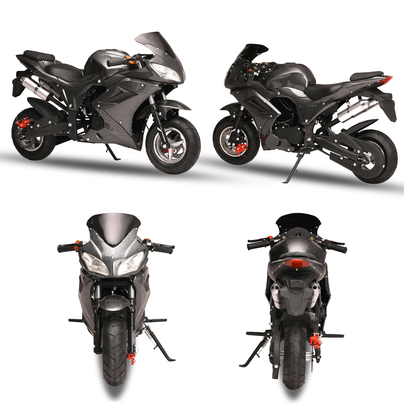 49cc 4-Stroke Pocket Bike,Mini Gas Motorbike,Off Road Trail Bike Dual ...