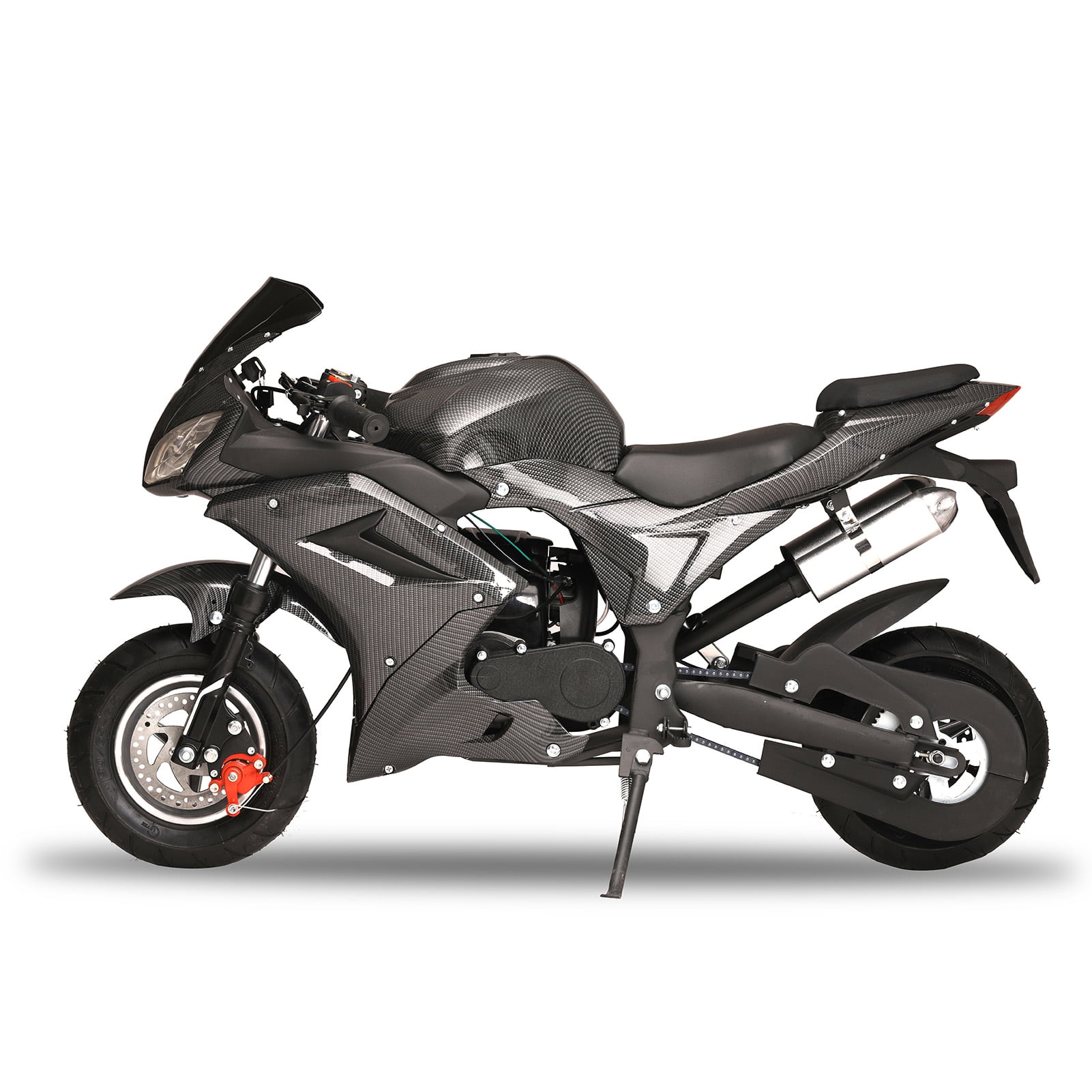 49cc 4-Stroke Pocket Bike,Mini Gas Motorbike,Off Road Trail Bike Dual ...