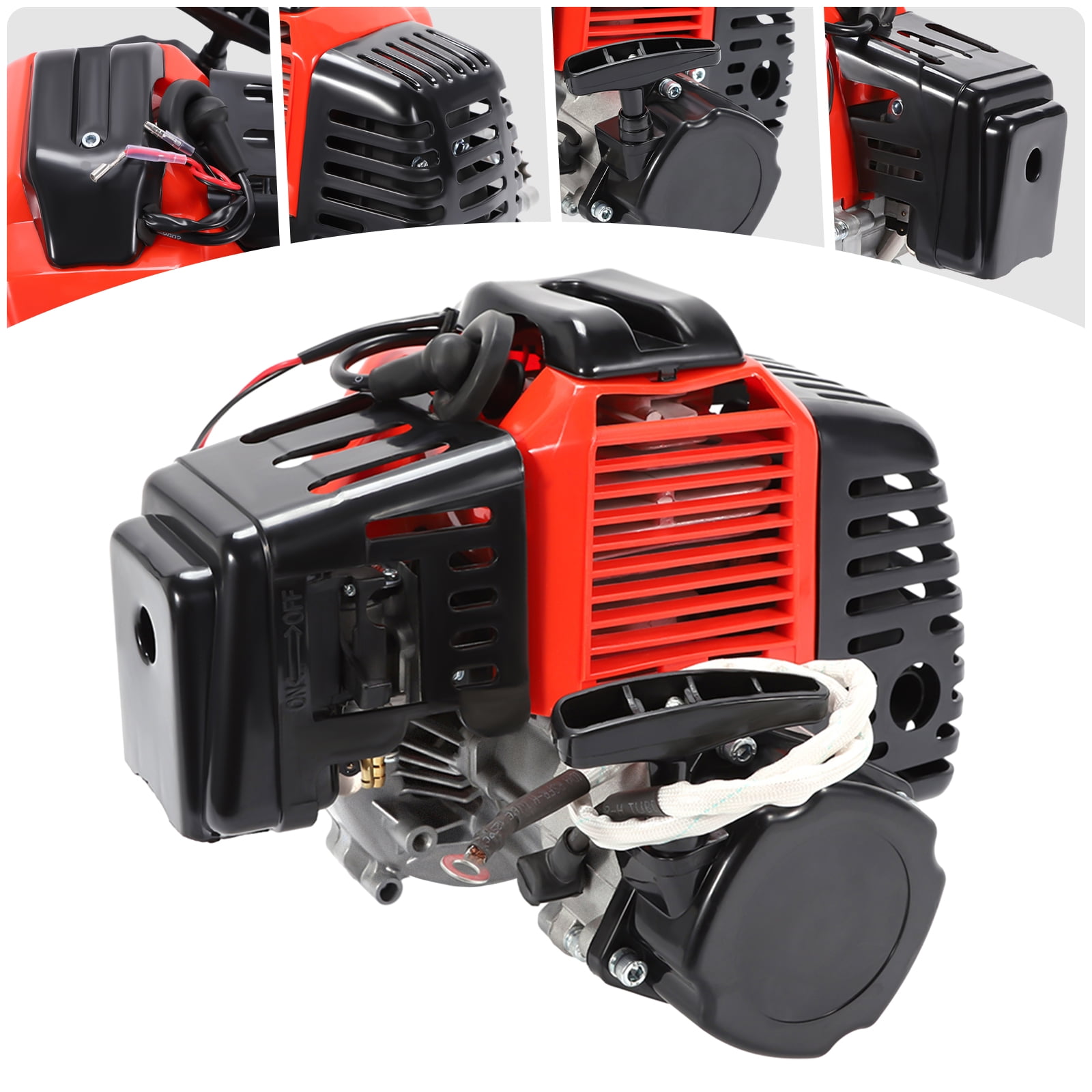 49cc Air-Cooled 2-Stroke Replacement Engine for Gas Scooters, Pocket ...