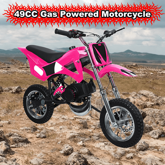 49cc Dirt Bike, 2-Stroke Kid Dirt Bike, Dirt Bikes for Kids 8-14, Off Road Gas Power Mini Pocket ...