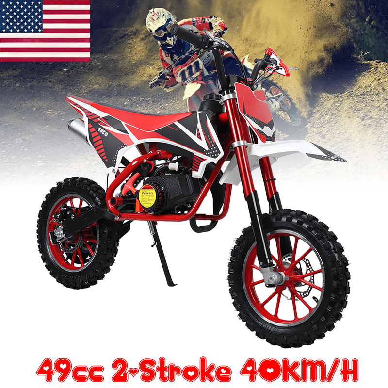 49cc Dirt Bike for Adults & Kids-Kids Dirt Bike 2-Stroke Gas Powered ...