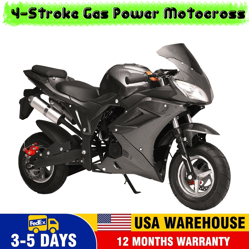 49cc Mini Gas Motorbike, 4-Stroke Off-Road Motorcycle for Kids, Youth ...