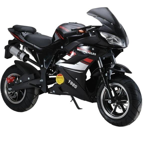 49cc Pocket Rocket Motorcycle - 4-Stroke Gas Powered Mini Bike with 8 ...