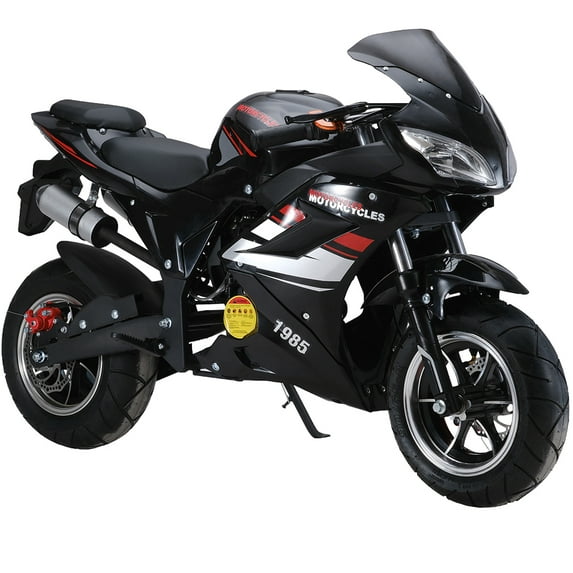 49cc Pocket Rocket Motorcycle - 4-Stroke Gas Powered Mini Bike with 8" Wheels, Front & Rear Disc ...
