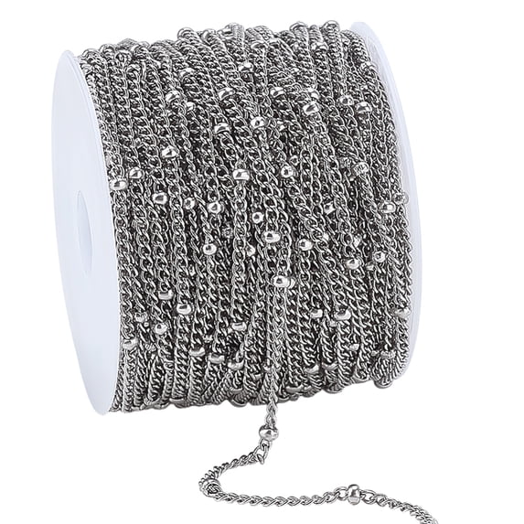 49ft Stainless Steel Satellite Chain 2mm Metal Chain Satellite Ball ...