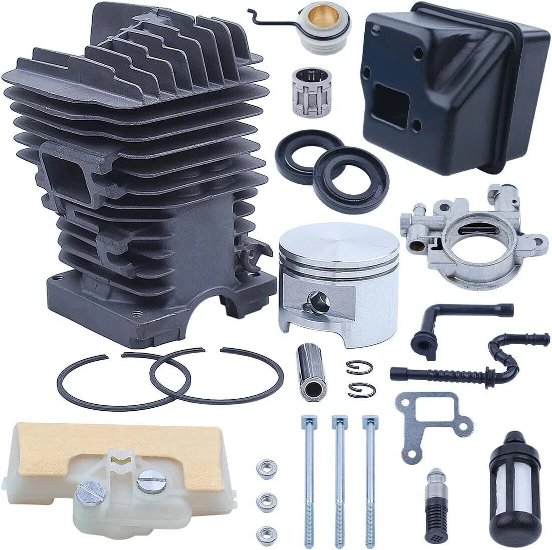 49mm Cylinder Piston Exhaust Muffler Kt For Stihl MS390 MS290 MS310 029 ...