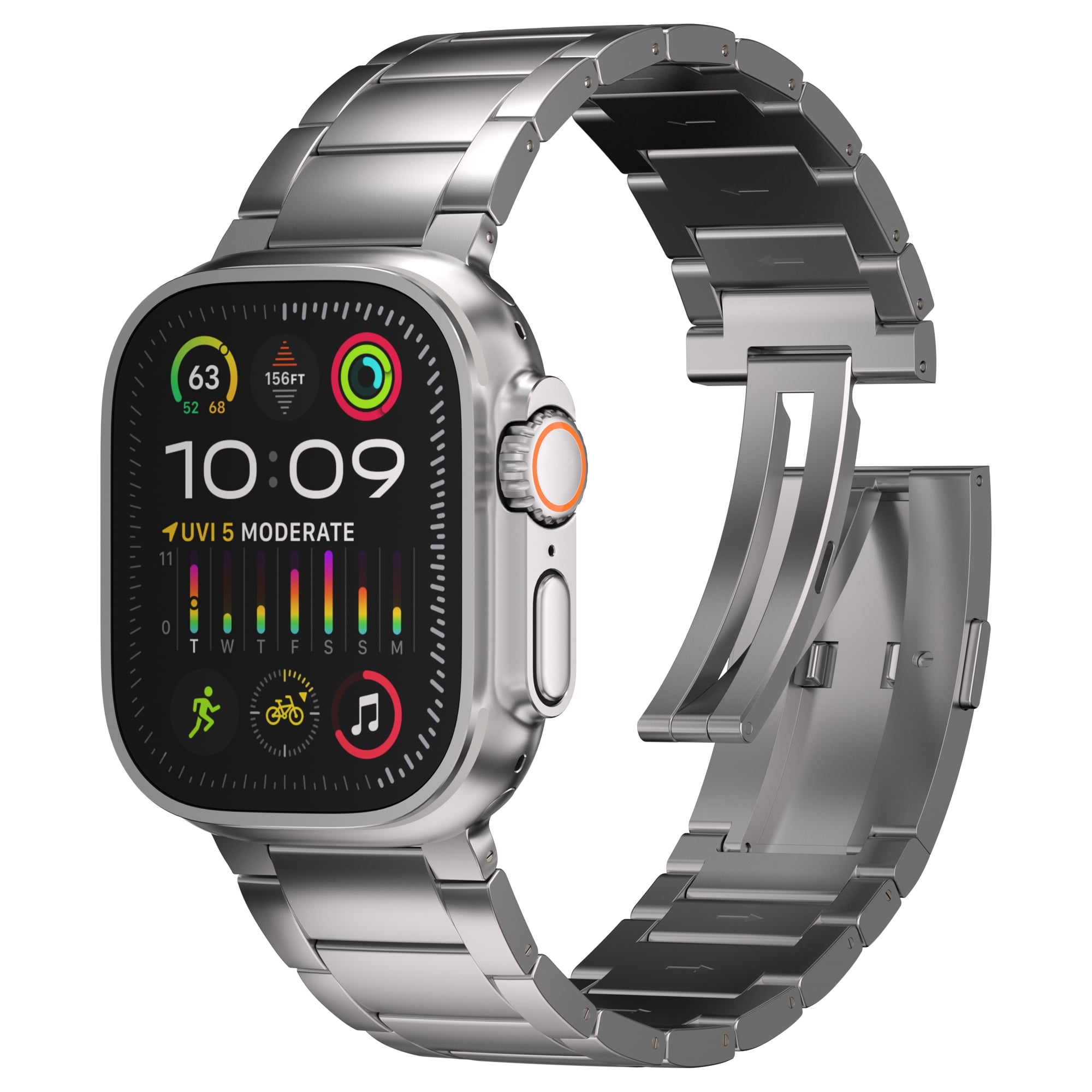 49mm Titanium Band for Apple Watch Ultra 2 & 1 - Upgraded Folding ...