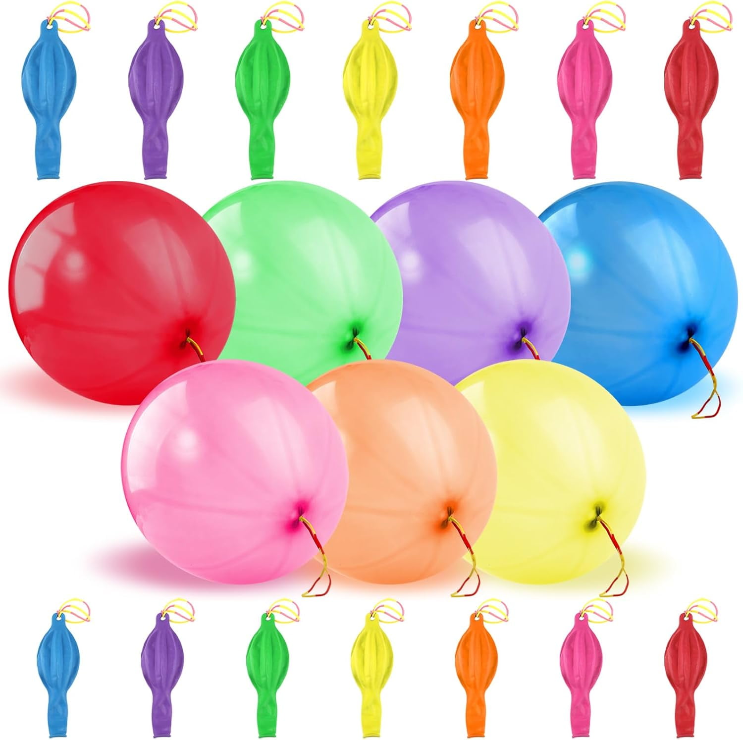 49pcs Punch Balloons for Kids, Thickened Neon Punching Balloon, Large ...