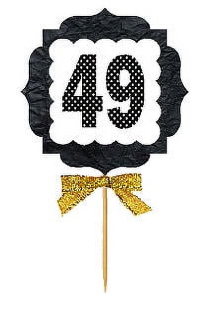 49th Birthday / Anniversary Gold Ribbon Hand Crafted Novelty Cupcake ...