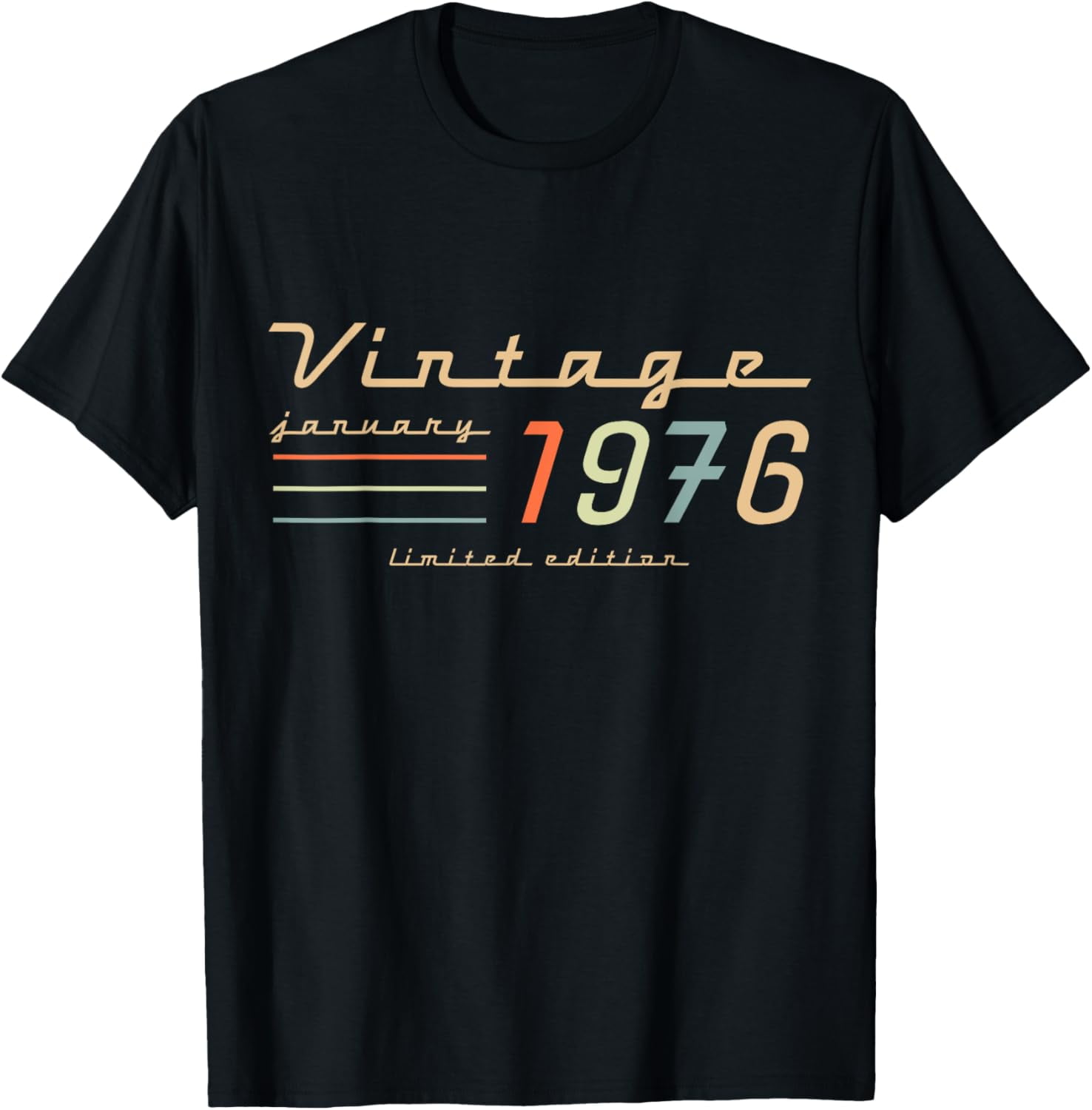 49th Birthday Gifts For Men January 1976 49 Year Old Bday T-Shirt ...