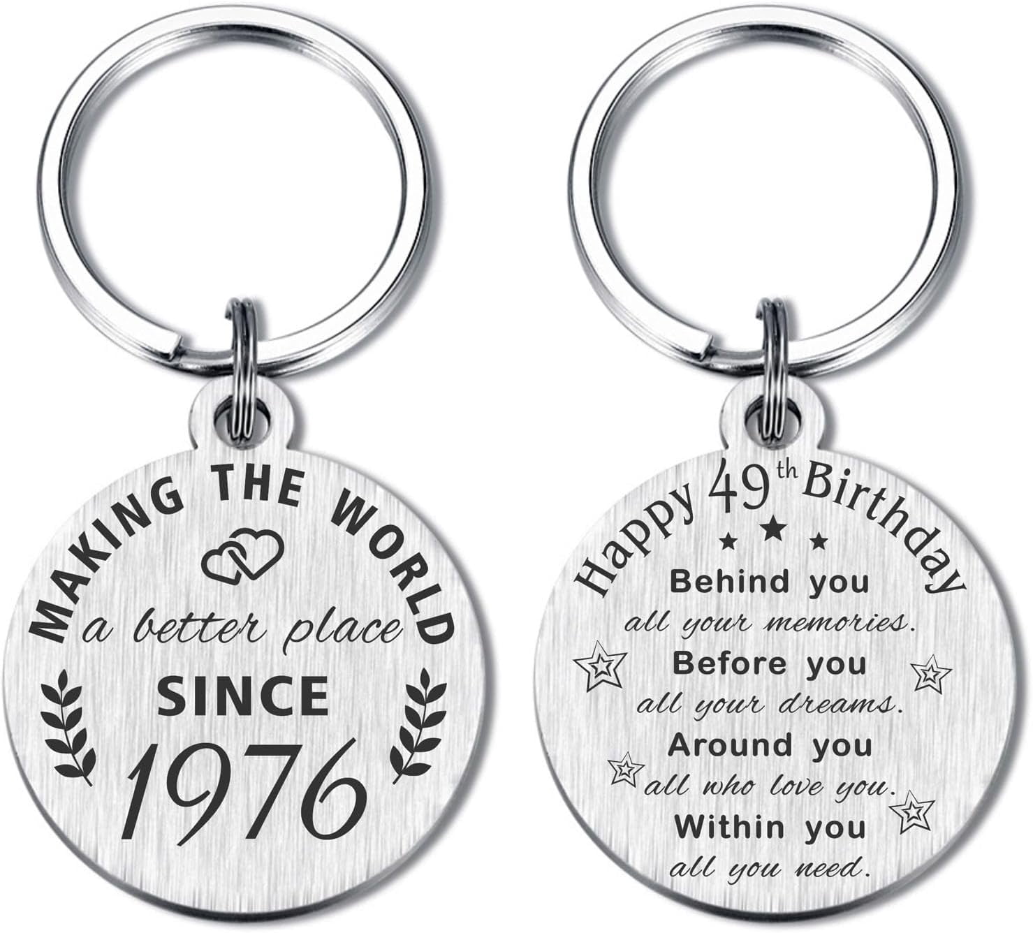 49th Birthday Gifts for Women Men, 49 Year Old Birthday Keychain, Born ...