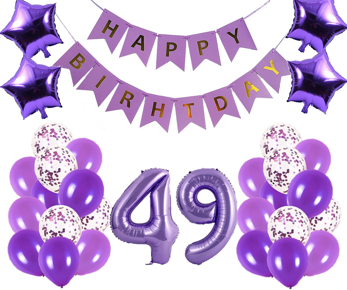 49th Birthday Party Decorations OIF8 Kit Happy Birthday Banner with ...