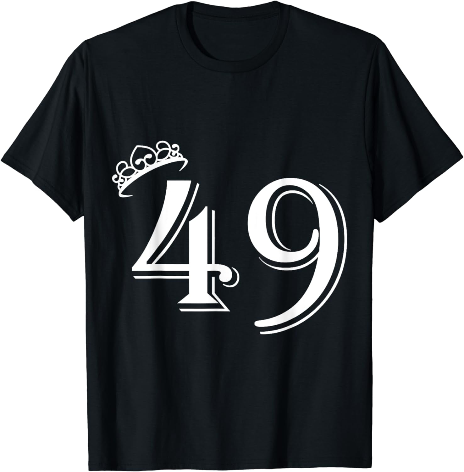 49th Birthday Women Men Vintage Number 49 With Crown T-Shirt - Walmart.com