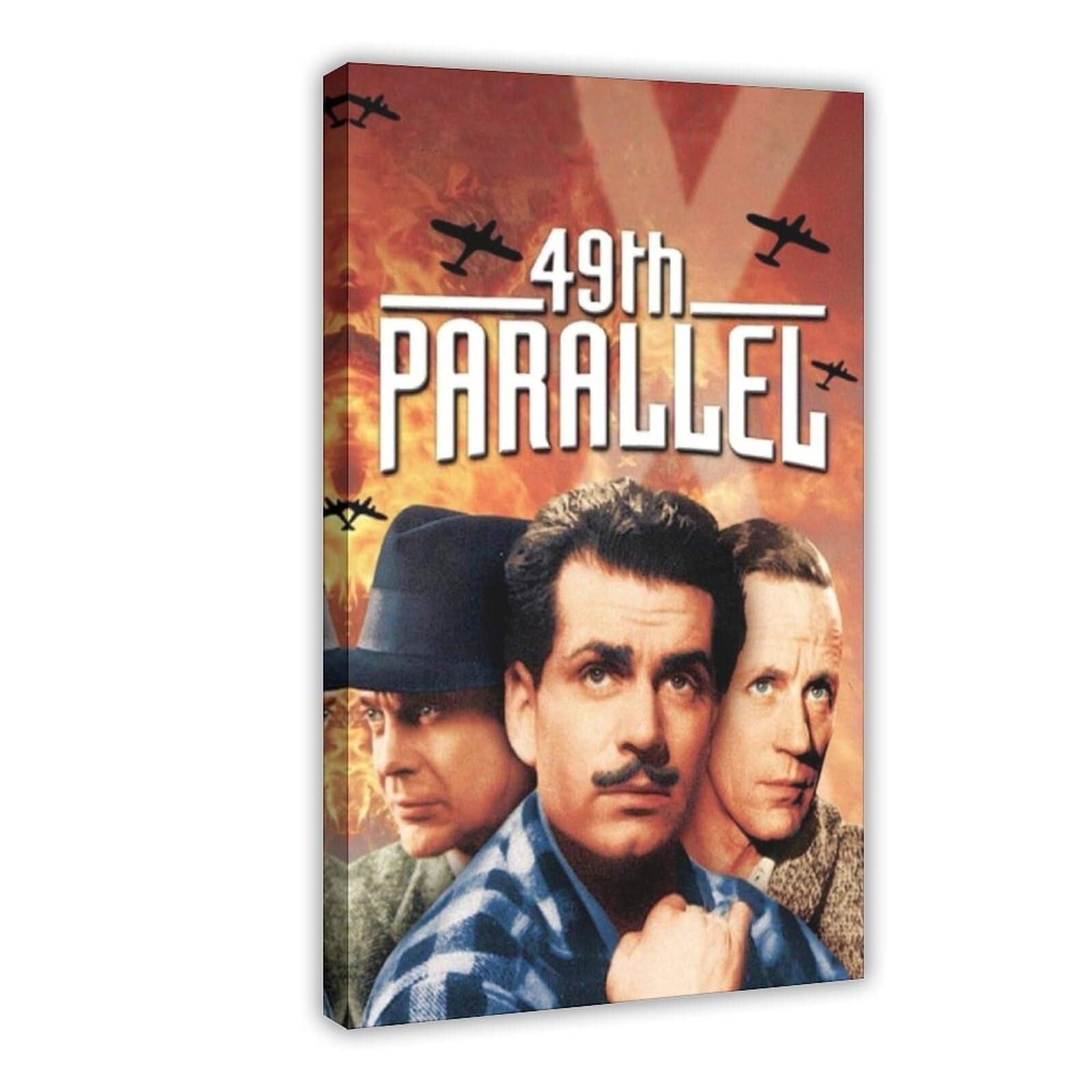 49th Parallel 90s Old Movie Poster 1 Canvas Poster Bedroom Decor Landscape Office Room Decor ...