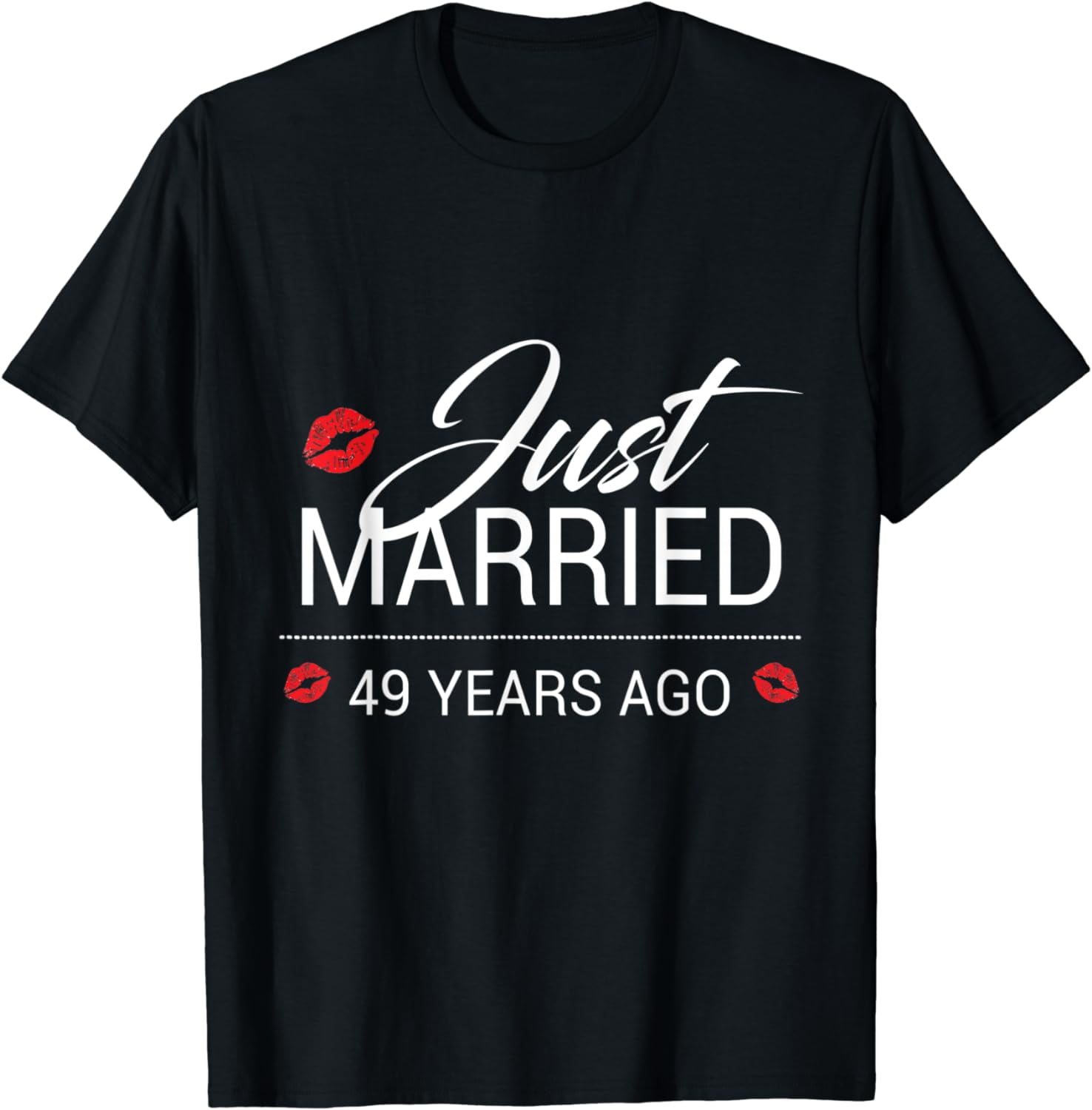 49th Year Wedding Anniversary With Kissing Lips T-Shirt - Walmart.com