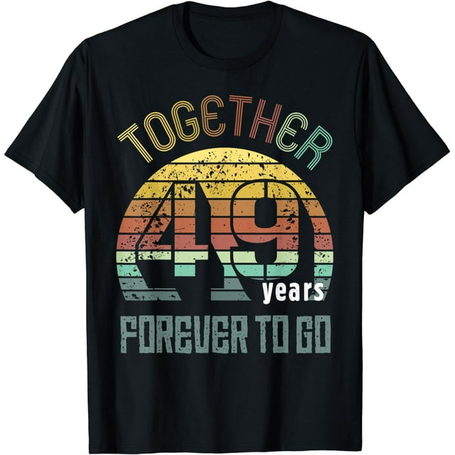 49th Years Wedding Anniversary Gifts For Couples Matching 49 T-Shirt ...