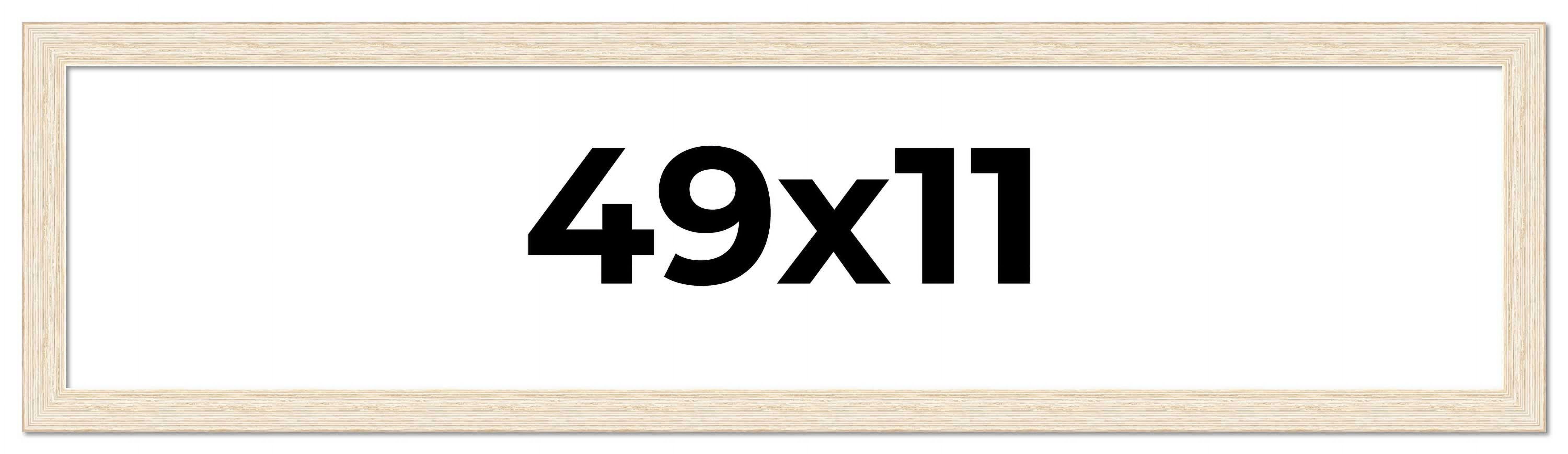 49x11 Frame White Barnwood Picture Frame Includes UV Acrylic Plexiglass ...