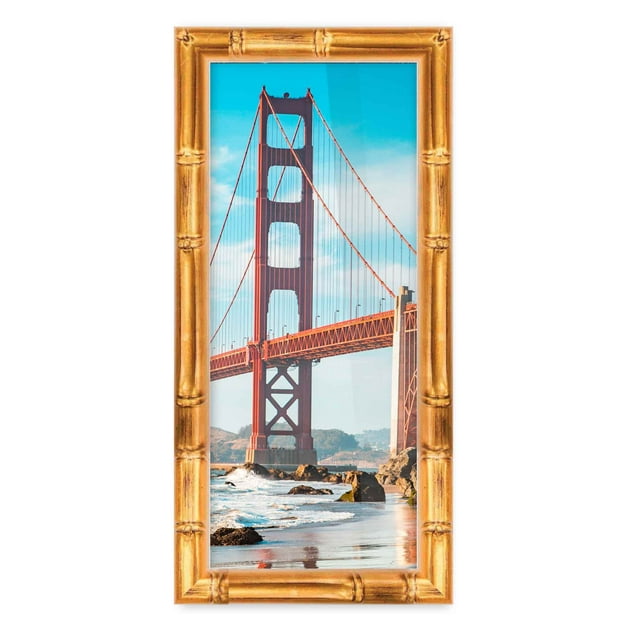 49x7 Frame Gold Bamboo Picture Frame - Complete Modern Photo Frame ...