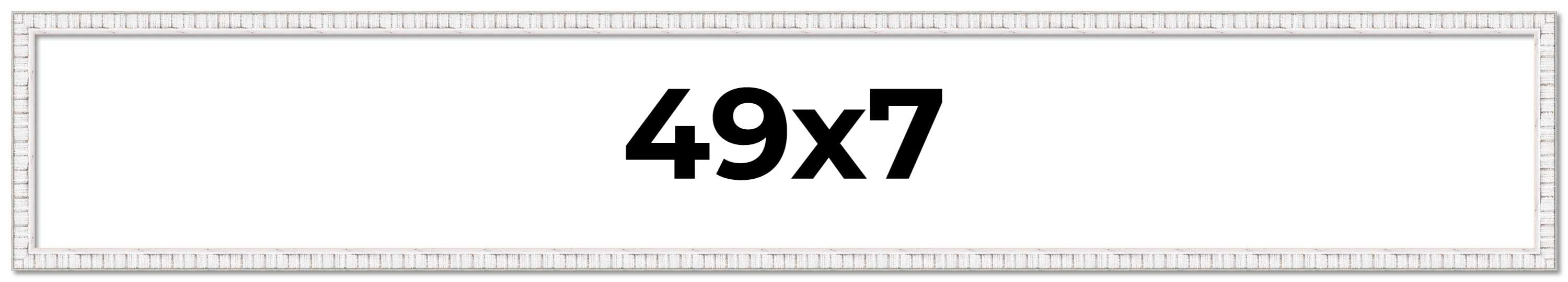 49x7 Frame White Scuffed Rustic Solid Wood Picture Frame | 0.75 Inch ...
